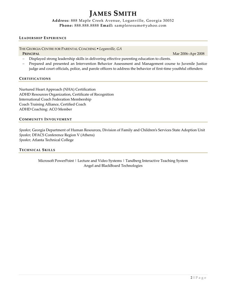 Sample Civilian and Federal Resumes - Resume Valley
