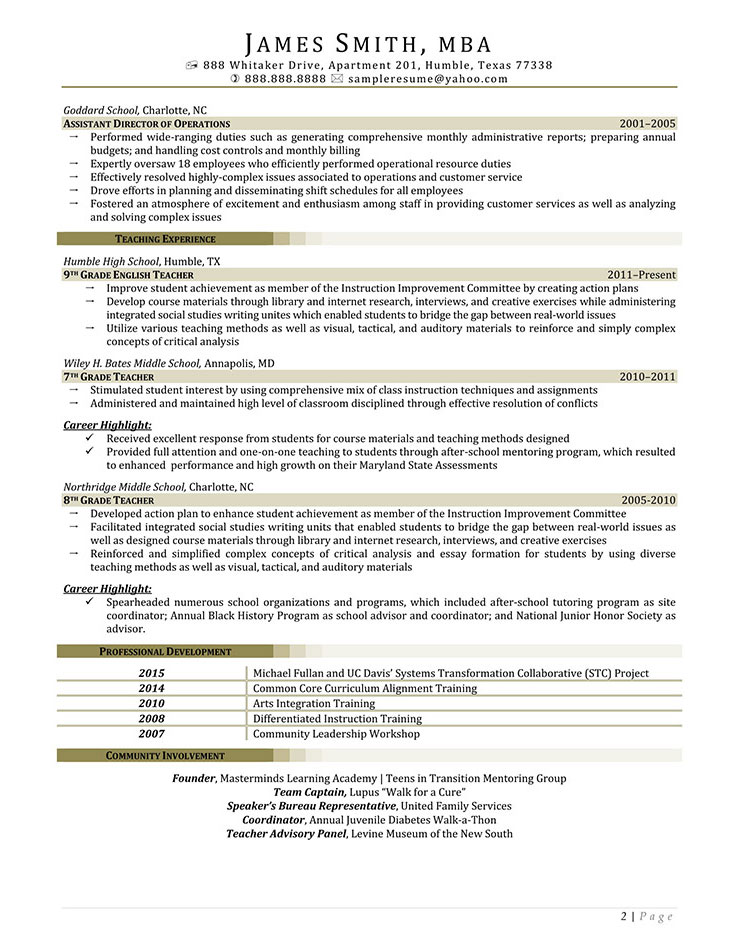 Sample Civilian and Federal Resumes - Resume Valley