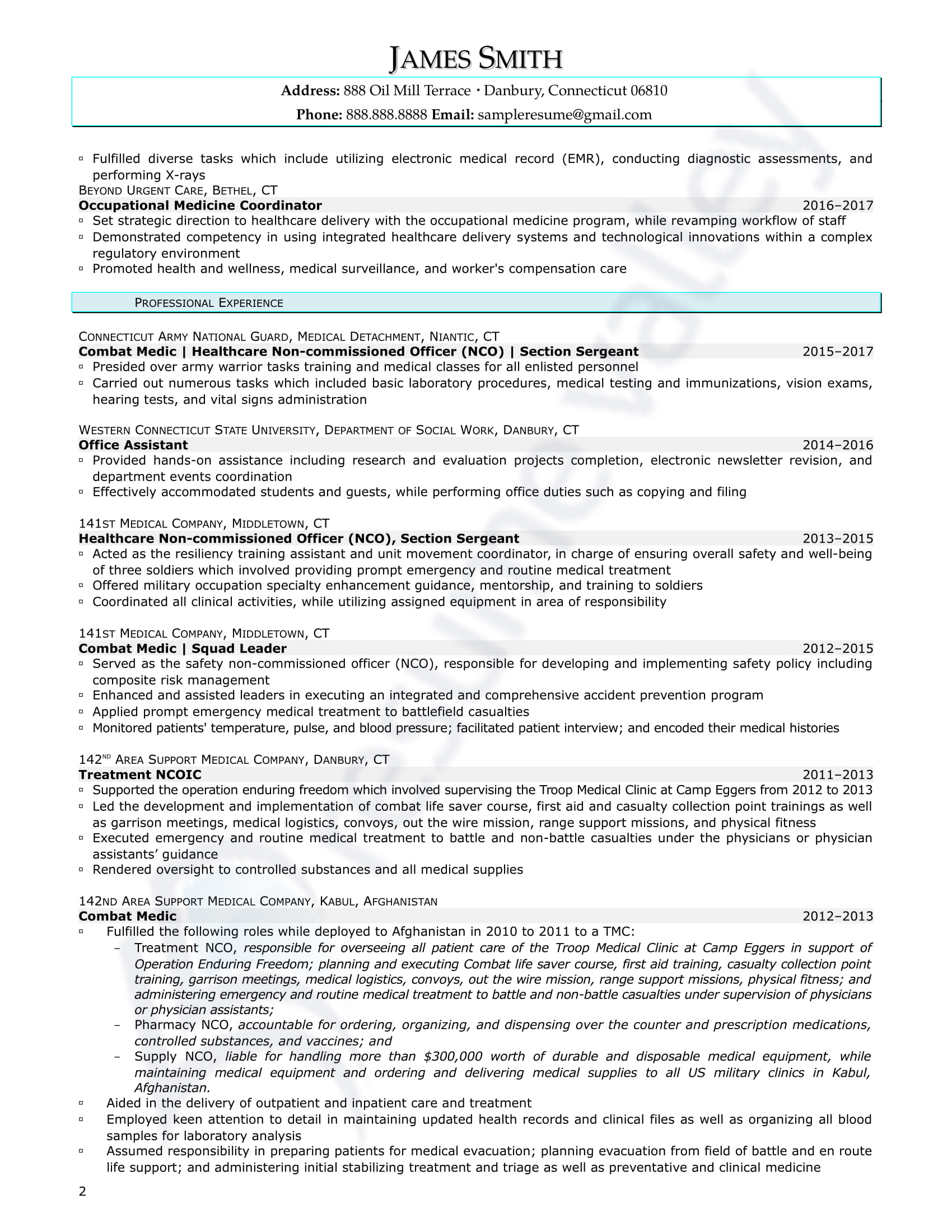 Sample Civilian and Federal Resumes - Resume Valley