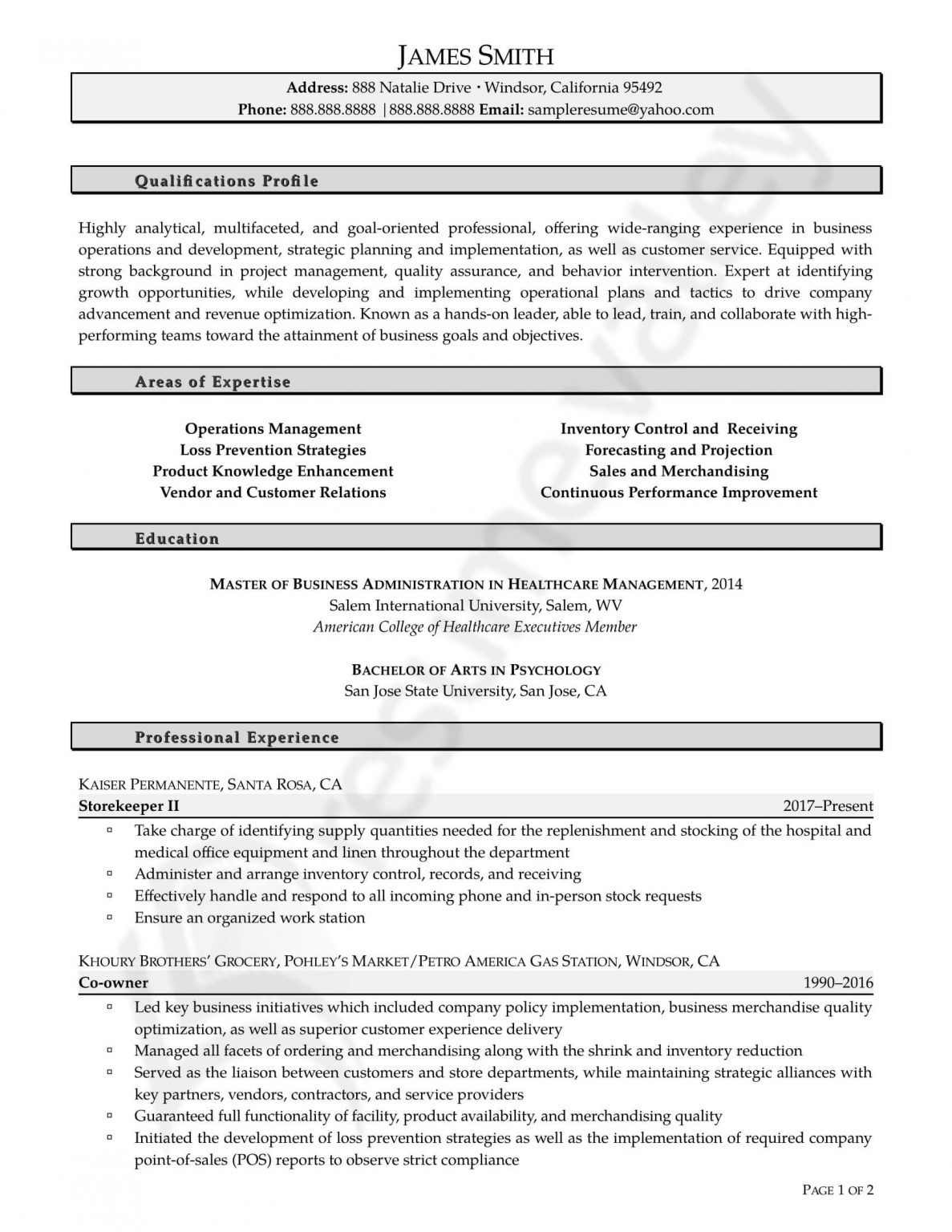 Sample Civilian and Federal Resumes - Resume Valley